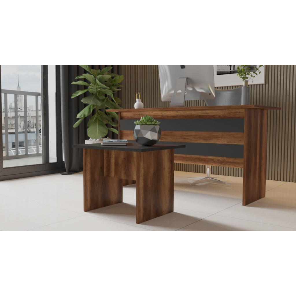 Robin Home Verona B Ofis Sehpası Barok- Gri - Robin Home