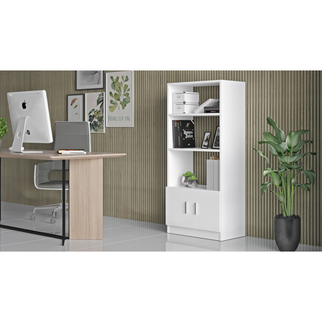 Robin Home Verona D Ofis Kitaplık Beyaz - Robin Home