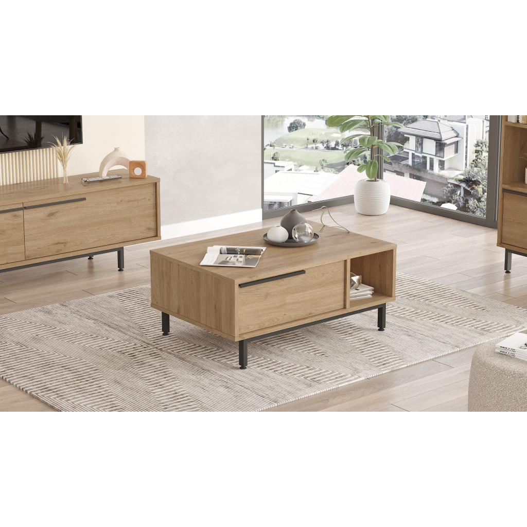 Robin Home Lidya Orta Sehpa Metal Ayaklı Kapaklı Sepet - Robin Home