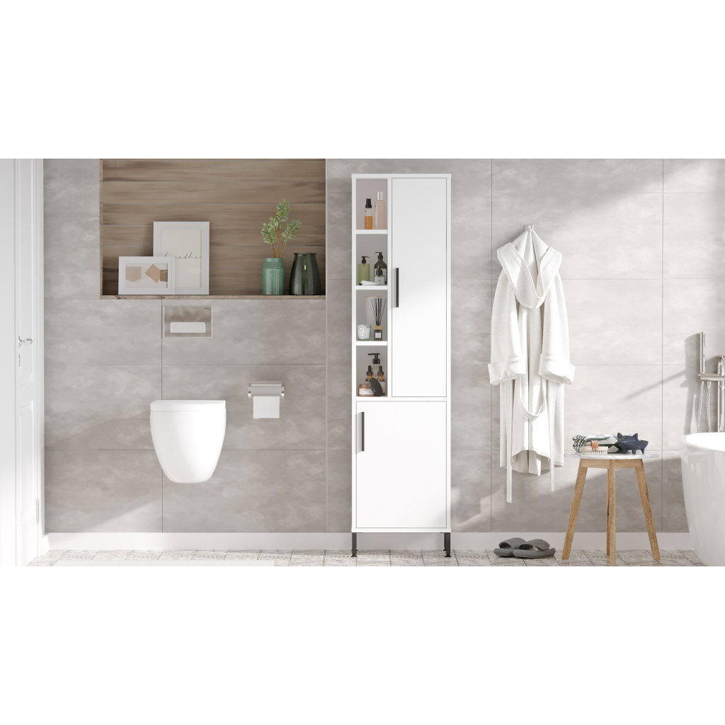 Robin Home Bianca Çok Amaçlı Dolap Banyo Dolabı Beyaz - Robin Home